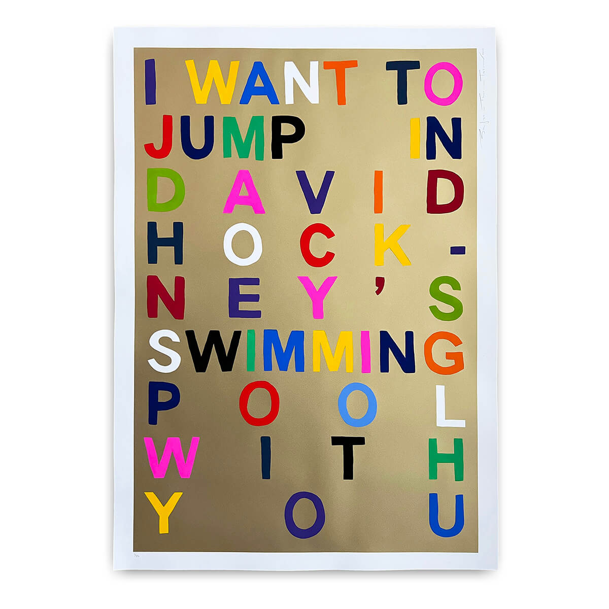 I want to jump in David Hockney's swimming pool with you (Gold Edition ...